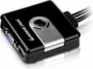 Iogear 2-Port Compact USB VGA KVM with Built-in Cable - Digitec