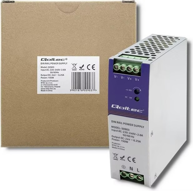 Qoltec 50903 Industrial DIN rail power (150 W) - buy at Digitec
