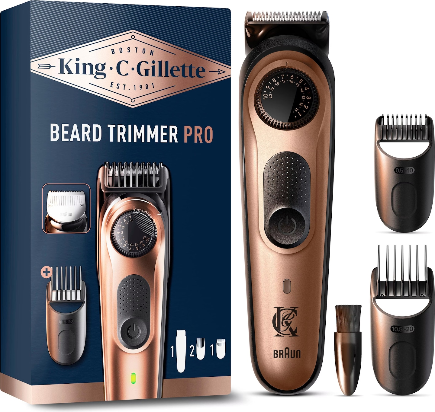 Gillette King C. Pro Tondeuse à barbe électrique pour hommes avec ...