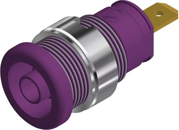 Hirschmann Test & Measurement Safety laboratory socket, violet, gold ...