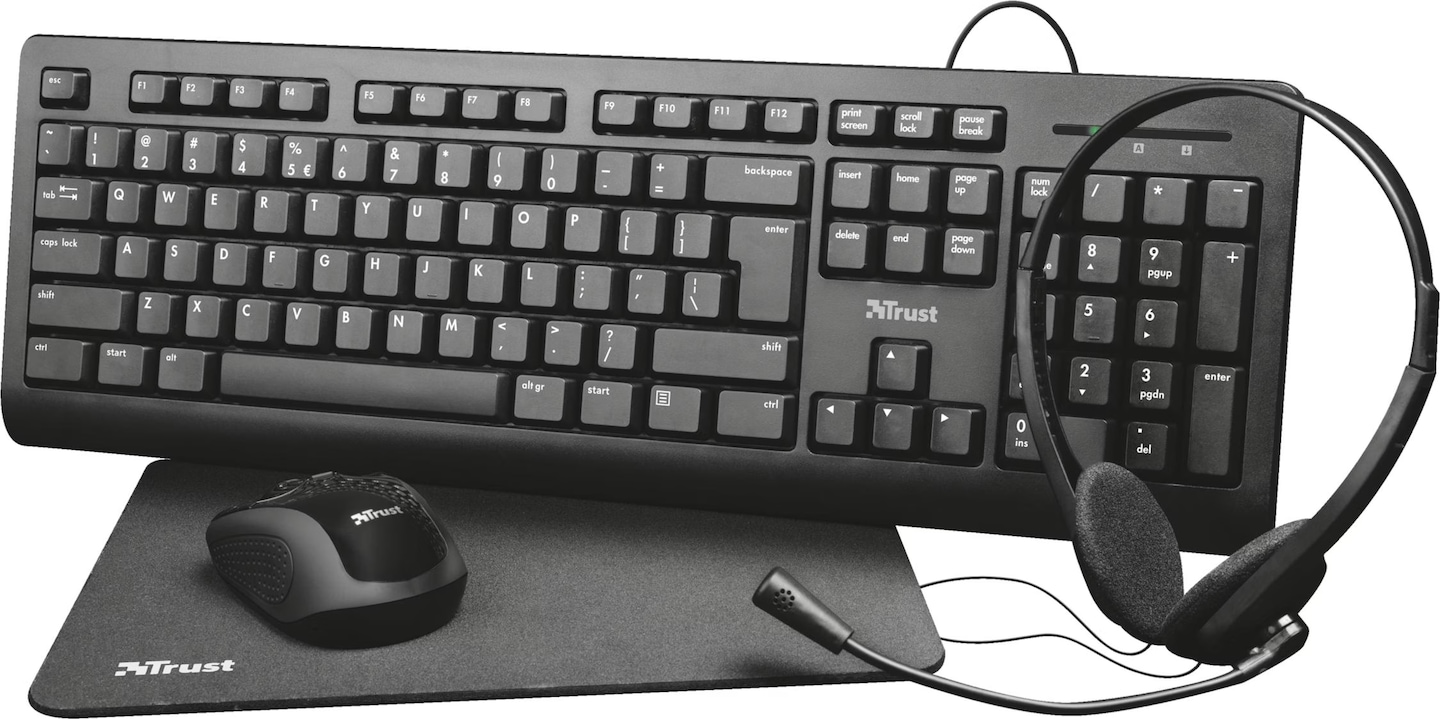 Trust Primo keyboard Mouse included USB QWERTY English Black (US ...