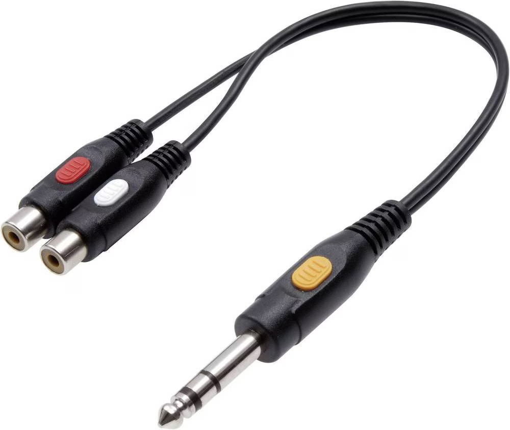 SpeaKa Professional Klinke/Cinch Adapter Klinkenstecker 6.3 mm Cinch ...
