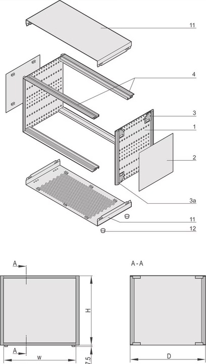 Schroff ratiopacPRO Gehäuse - RATIOP.PRO GR 6HE 84TE 255T - Digitec
