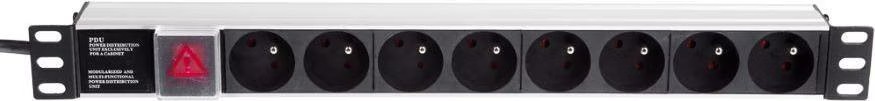 Netrack 125-19-02 power distribution unit 19inch 1U 230V/16A 8xE ALU ...