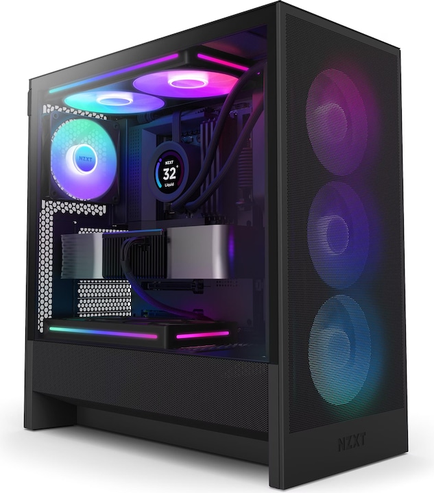 NZXT H5 Flow RGB ( 2024 ) (schwarz, Tempered Glass) (Mini-ITX, mATX ...