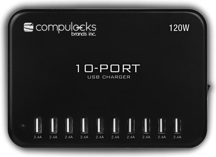 Compulocks 10 USB Charging Ports w Surge Protection (USB-A, 10 ports ...