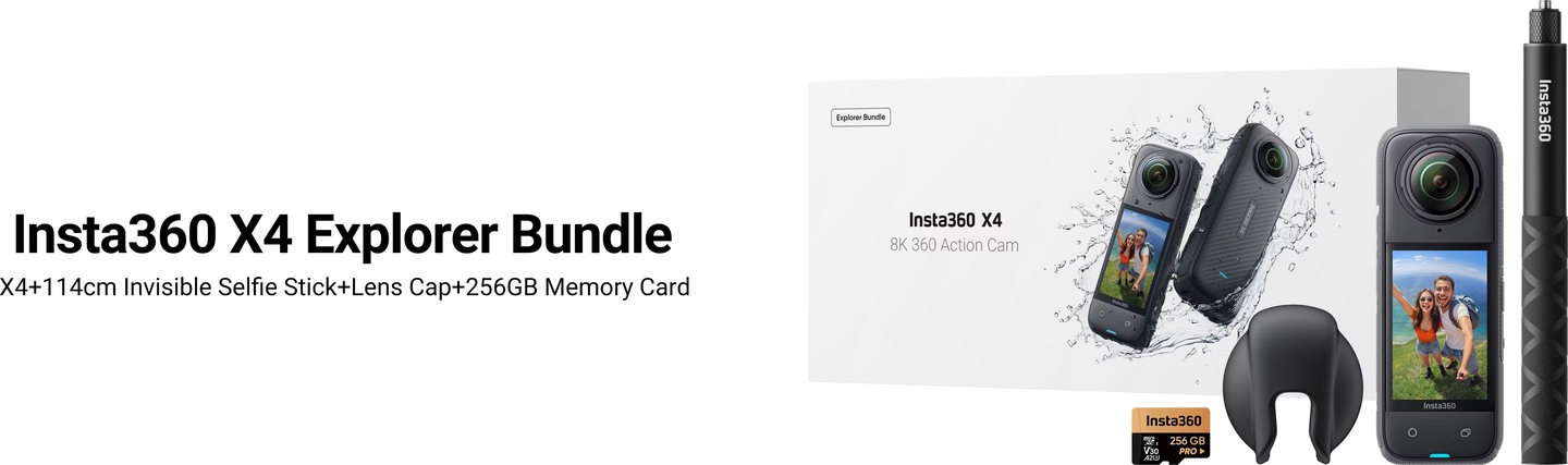 Insta360 X4 Explorer Bundle (30p, Bluetooth, WLAN) - Digitec
