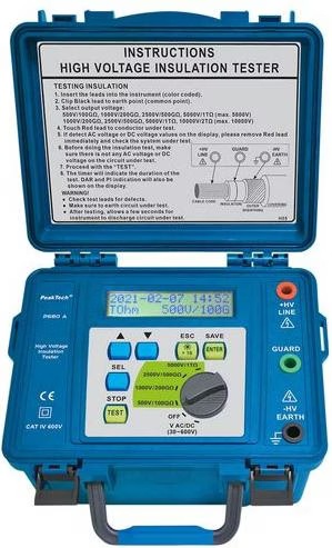 Peaktech 2680 A - Isolationsmessgeraet Hochspannung bis 5000 V 1 TOhm ...