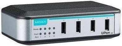 Moxa UPORT 204 - Hub USB 4 ports d'entrée de gamme, adaptateur inclus ...