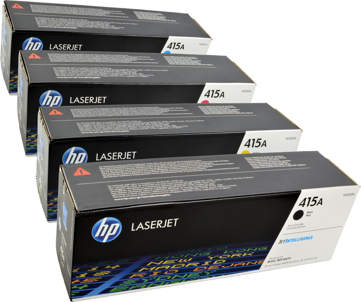 HP 4 Toner W2030A-W2033A 415A Multipack K C M Y 4-farbig (M, C, Y, BK ...