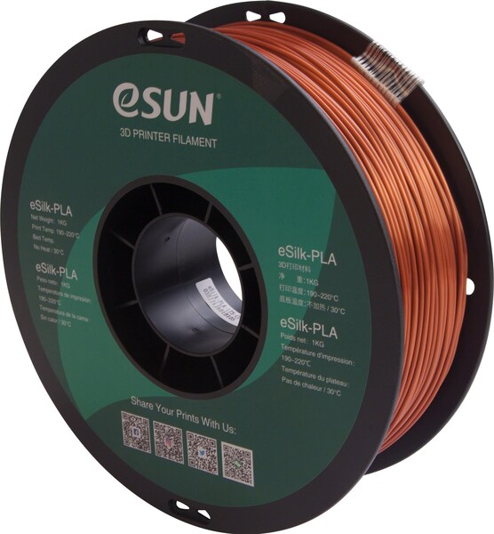 eSUN EPLA-SILK 1,75mm COPPER 1kg ESUN 3D FILAMENT (PLA, 1.75 mm, 1000 g ...