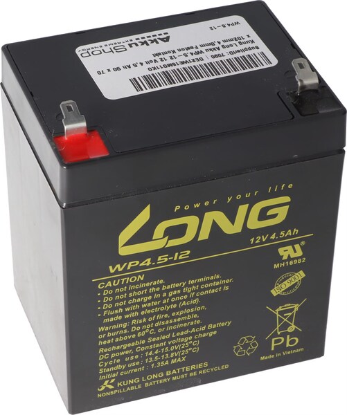 Kung Long Battery WP4.5-12, 4.8mm Faston contact (12 V, 4.50 Ah) - digitec