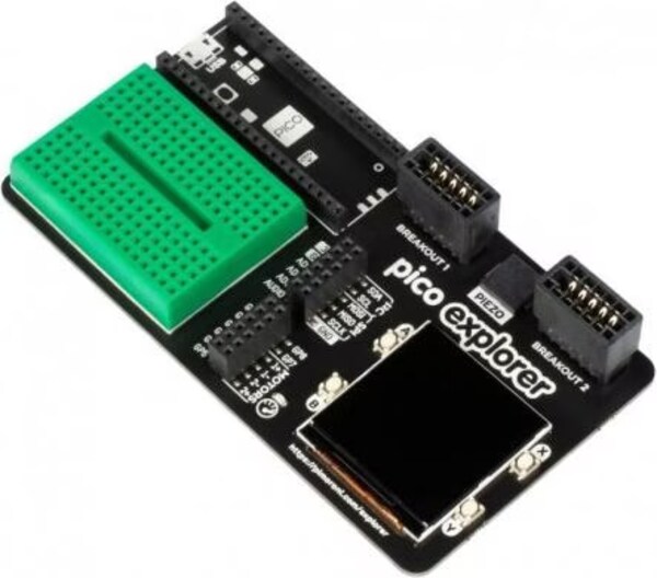 Pimoroni Pico Explorer Base [including an LCD screen, motor drivers, a ... Pimoroni Pico Explorer Base [including an LCD screen, motor drivers, a ...