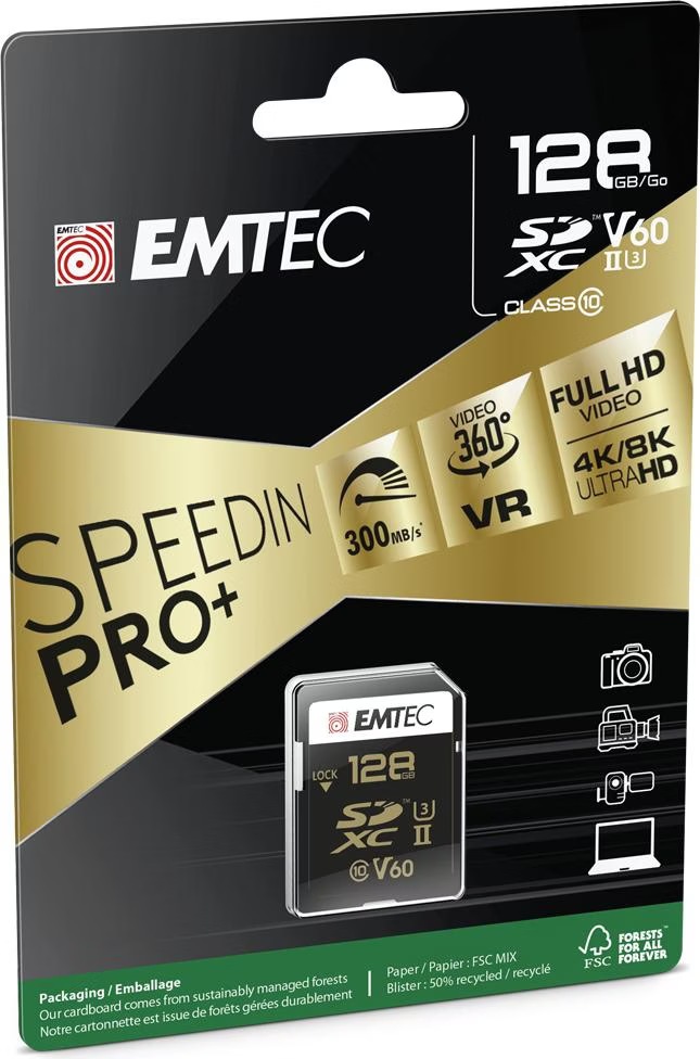 Emtec SD 128GB UHS-II U3 V60 Ultra Pro (SDXC, 128 GB, U3, UHS-II) - digitec