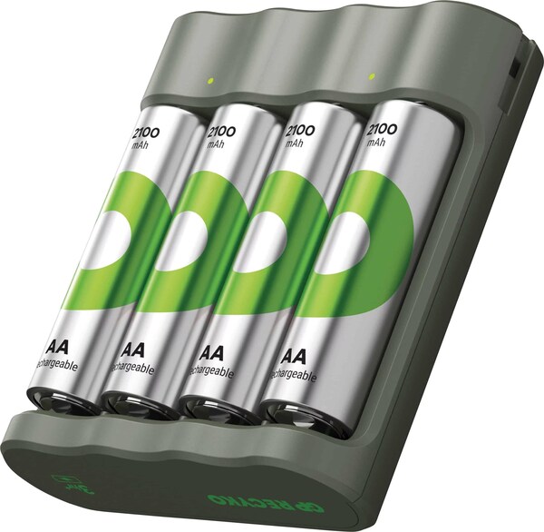 GP Batteries Battery Recharger (1 Stk., 2100 mAh, Ladegerät inkl. Akku ...