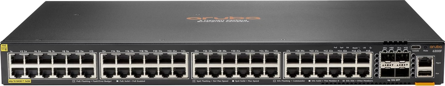 HPE E Aruba 6200F Switch 4 SFP+ Ports, PoE , ACL, QoS, OSPF Routing ...