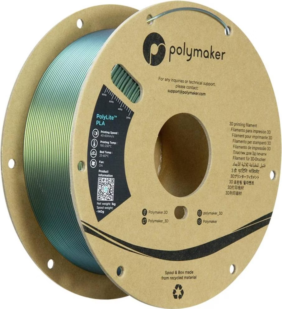 Polymaker PolyLite PLA Starlight (PLA, 1.75 mm, 1000 g, Mehrfarbig) - Digitec