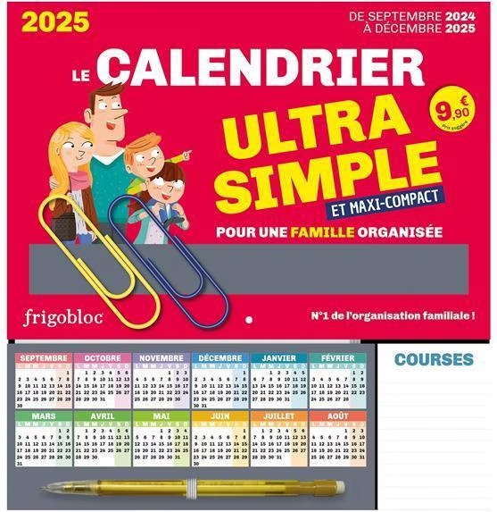 Le calendrier ultra simple et maxi compact pour une famille organisée ...