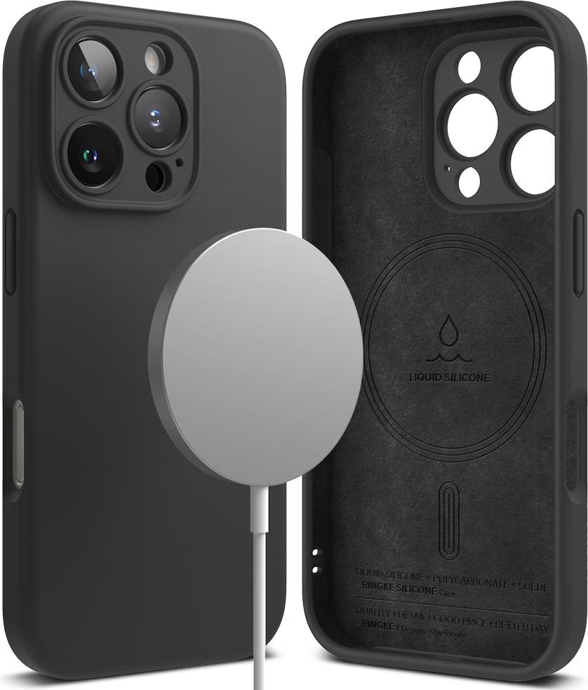 Ringke Case for iPhone 16 Pro SILICONE MAGNETIC BLACK (iPhone 16 Pro ...