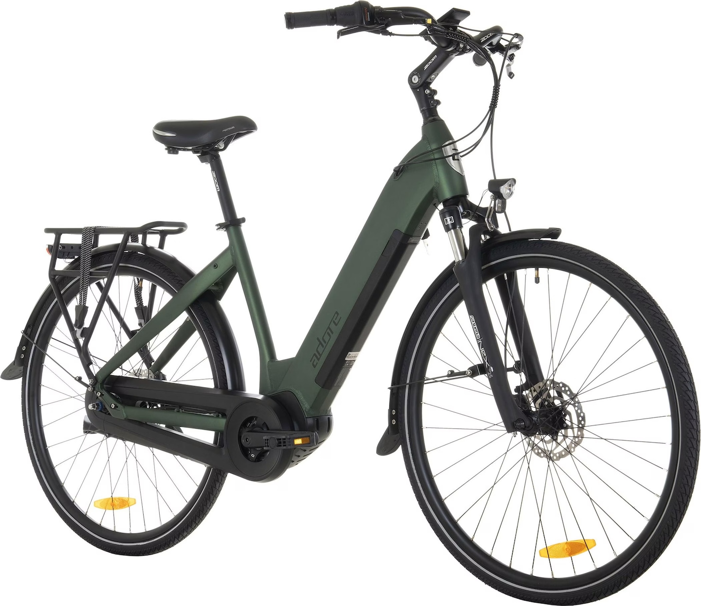 Adore E-Citybike 28" Alu Cityfahrrad CX-280 Mittelmotor 60NM / 15Ah British Green matt (48 cm ...