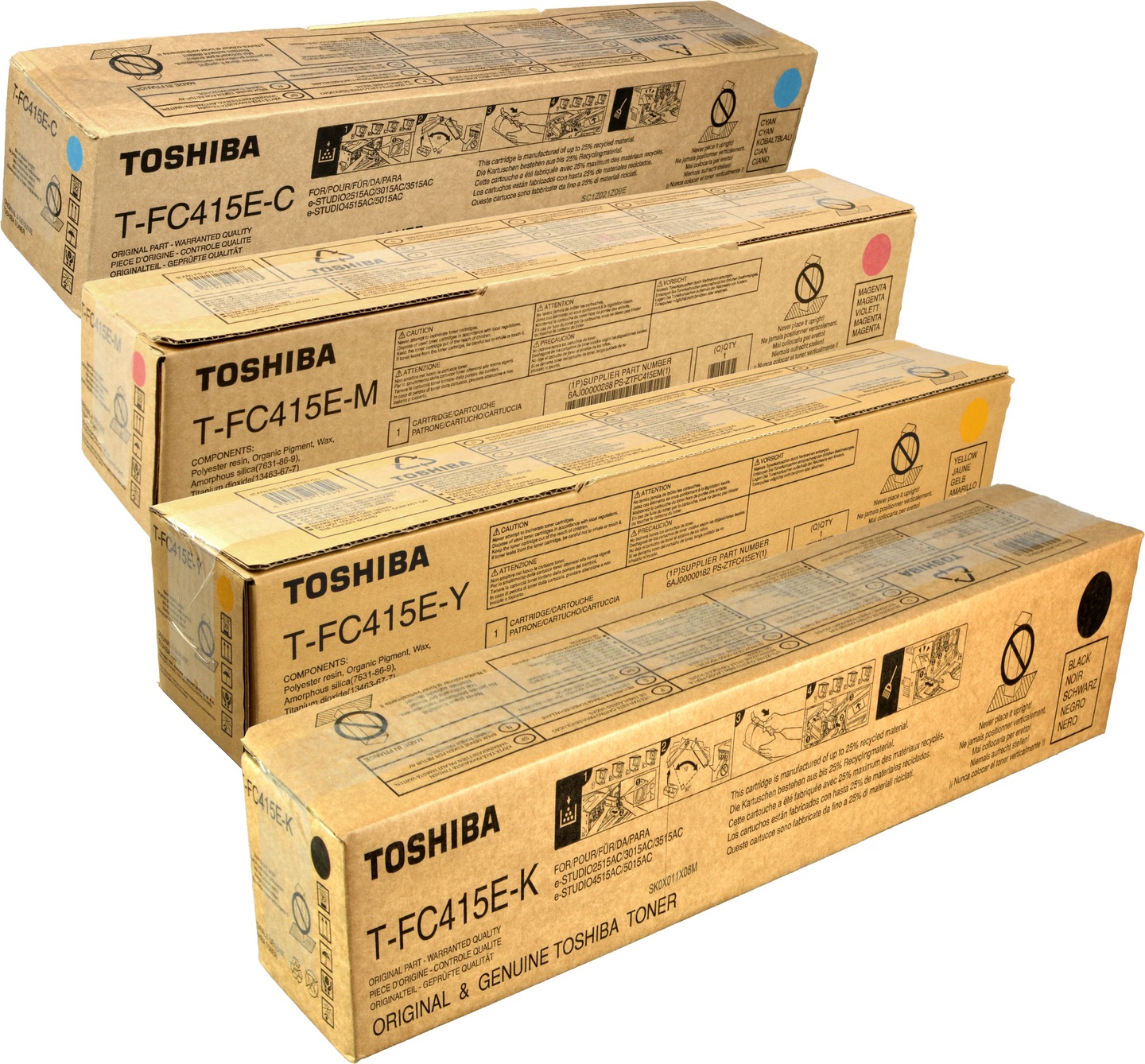 Toshiba 4 Toner T-FC415E Multipack K C M Y 4-farbig (M, BK, Y, C) - Digitec